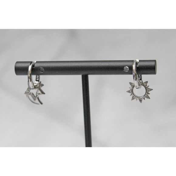 Unknown | Jewelry | Small Sun And Moon On Huggy Sterling Silver Earring ...